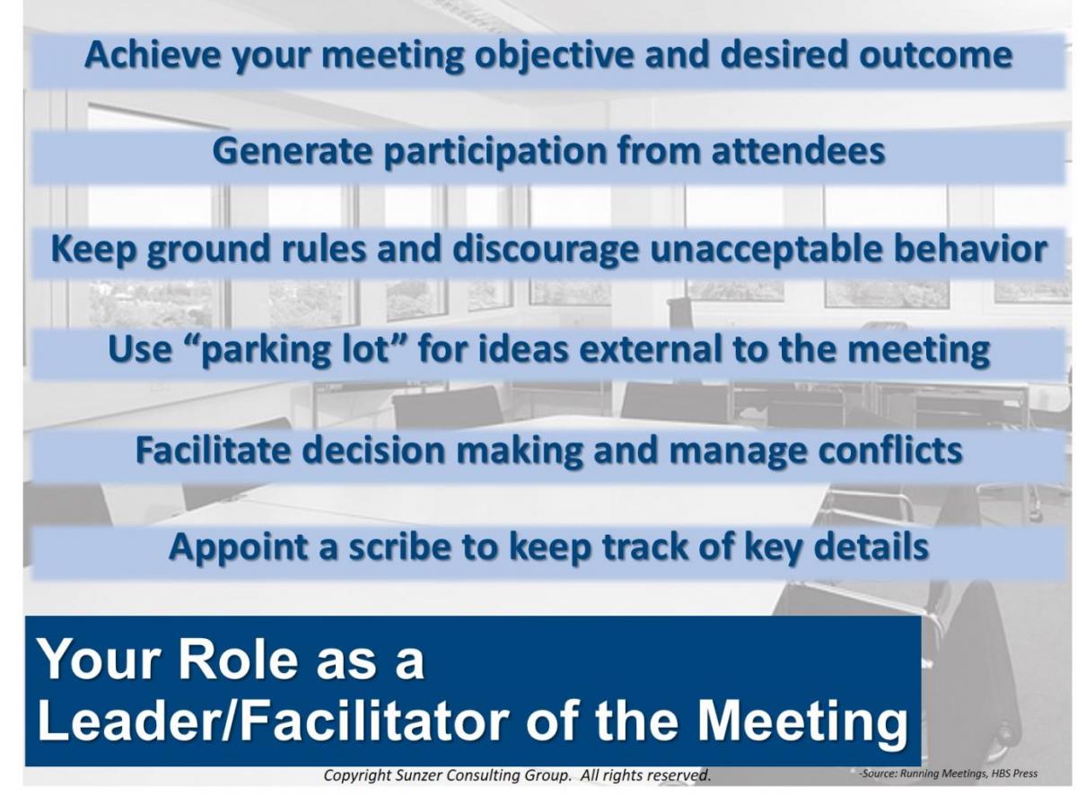Facilitating Productive Meetings | Sunzer Consulting Group
